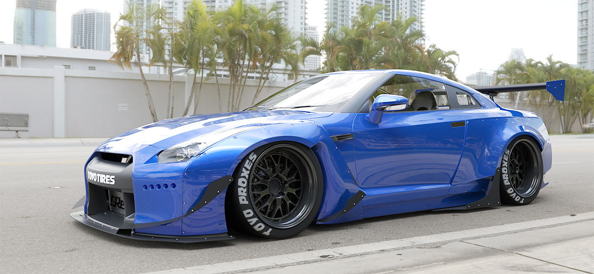 Rocket Bunny Racing | V1.0 Nissan R35 GT-R + GT Wing | 2009-2015 ...